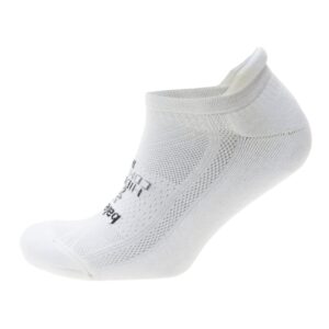 balega hidden comfort performance no show athletic running socks for men and women (1 pair), white, large