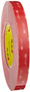 3m vhb heavy duty mounting tape 4910 clear, 3/4 in x 15 yd 40.0 mil (pack of 1)