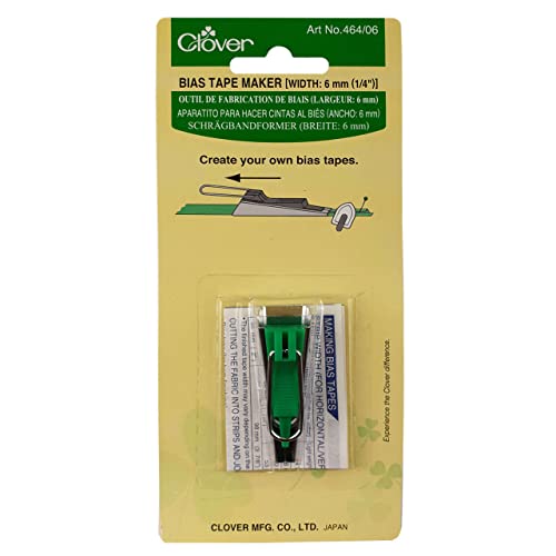 Clover Bias Tape Maker Width: 6mm, 6.00mm, Green