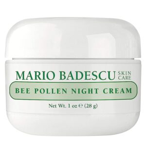 mario badescu bee pollen night cream for women anti aging overnight face cream formulated with smoothing beeswax and peanut oil, ideal for combination, dry or sensitive skin, 1 oz