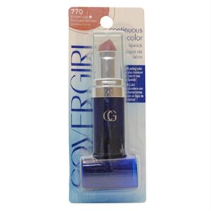 covergirl continuous color lipstick, bronze glow 770 0.13 oz (3 g)