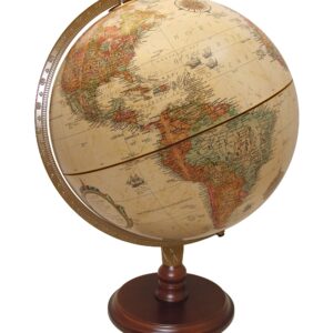 Replogle Lenox, 12"/30cm diameter Antique Style, Desktop Globe, Classic World Globe with up-to-date Cartography, Made in USA