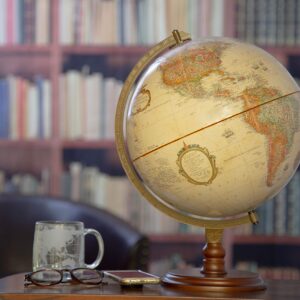 Replogle Lenox, 12"/30cm diameter Antique Style, Desktop Globe, Classic World Globe with up-to-date Cartography, Made in USA