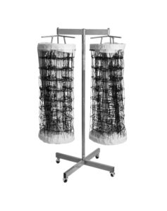 tandem sport volleyball double net storage rack - holds 2 standard nets - volleyball equipment storage - volleyball net rack