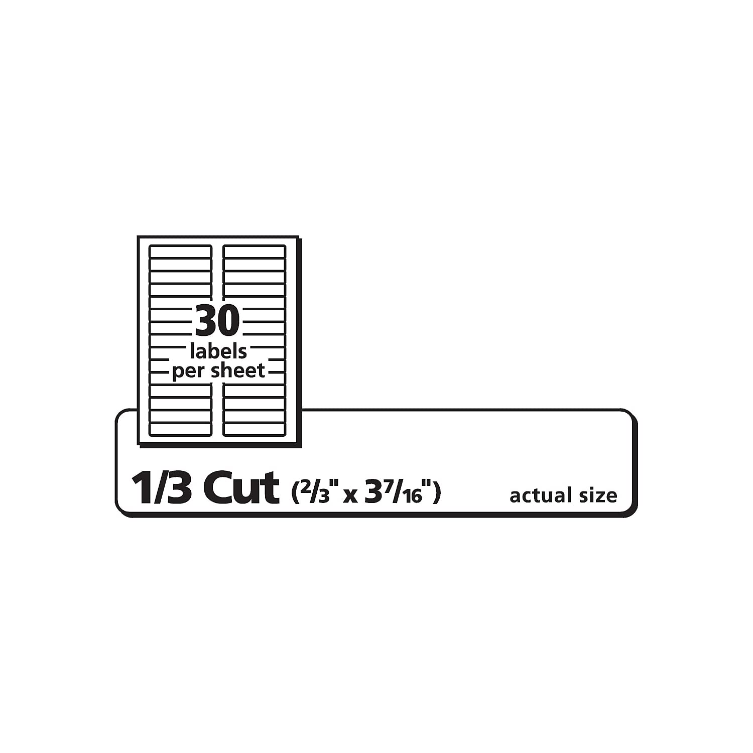 AVERY AVE5366 - Permanent Self-Adhesive Laser/Inkjet File Folder Labels