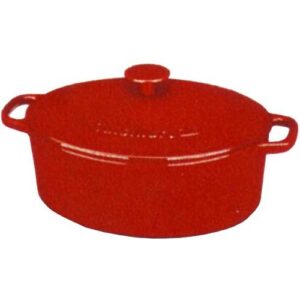 Cuisinart Chef's Classic Enameled Cast Iron 5-1/2-Quart Oval Covered Casserole, Cardinal Red