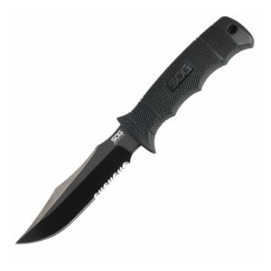 sog seal pup elite tactical fixed blade- survival and hunting knife with sheath, 4.75 inch combat knife blade (e37t-k)