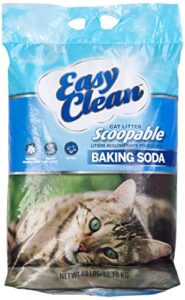 pestell easy clean clumping cat litter with baking soda, 40-pound