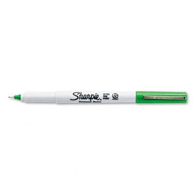 SHARPIE Ultra Fine Point Permanent Markers, 12 Green Markers(37004)