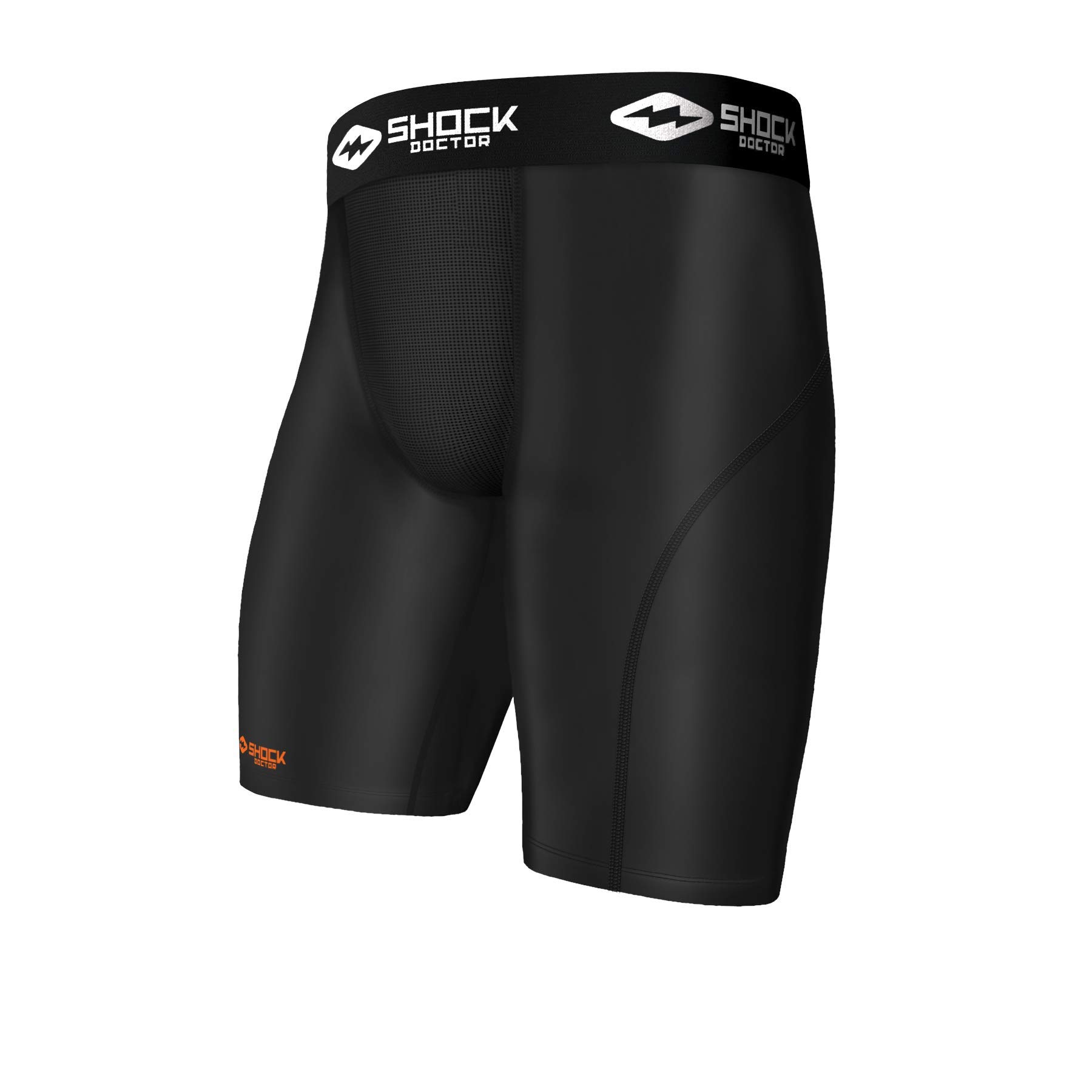 Shock Doctor Compression Shorts with Cup Pocket. Athletic Supporter Underwear with Pocket (Cup NOT included) Youth & Adult Black