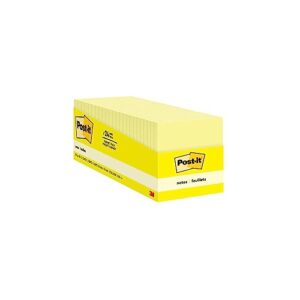 Post-it Notes, 3 in. x 3 in., Canary Yellow, 24 Pads/Pack