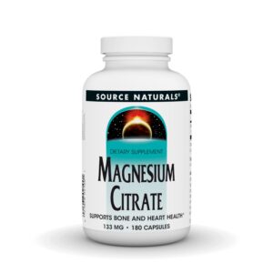 source naturals magnesium citrate, supports bone and heart health* 133 mg - 180 capsules