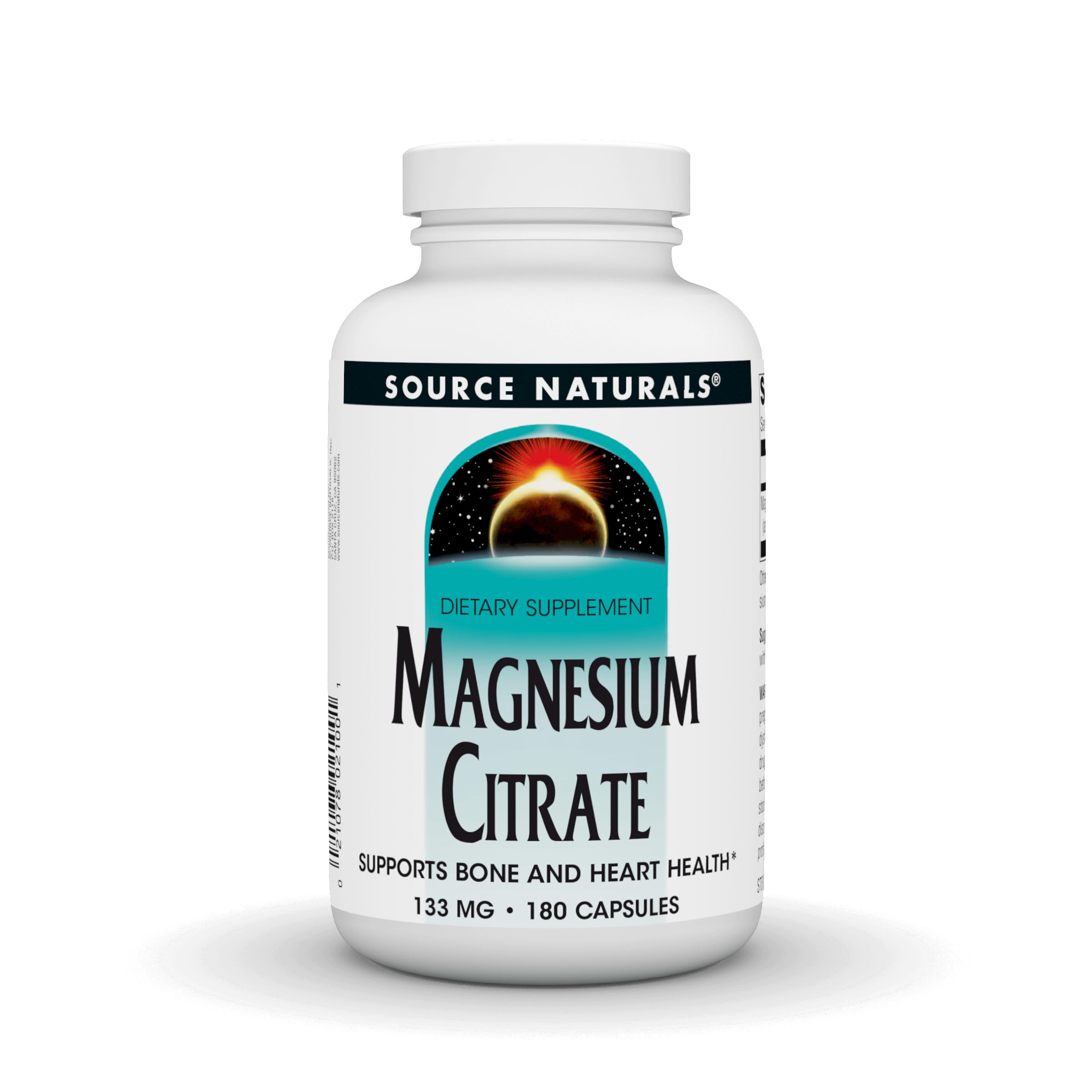 Source Naturals Magnesium Citrate, Supports Bone and Heart Health* 133 mg - 180 Capsules