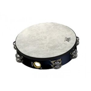 remo fiberskyn tambourine - quadura black, 8"