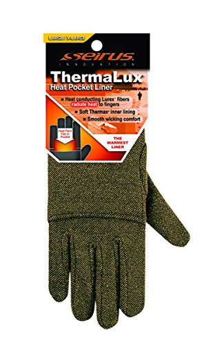 Seirus Innovation Thermalux Heat Pocket Glove Liner,Black/Gold,Large/X-Large