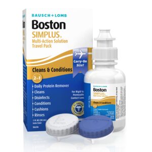 boston simplus contact lens solution, for gas permeable contact lenses, contact lens case included, 1 fl oz