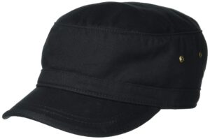 econscious sweet-250 100% organic cotton twill adjustable corps hat, black