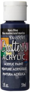 decoart acrylic paint, 2 fl oz (pack of 1), navy blue