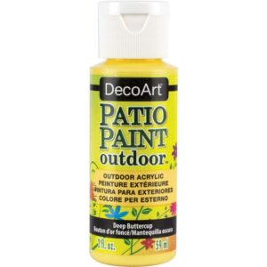 decoart deep buttercup outdoor acylic paint, 2 fl oz (pack of 1)