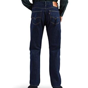 Levi's Men's 505 Regular Fit Jeans (Also Available in Big & Tall), Rinse-Dark Wash, 30W x 34L