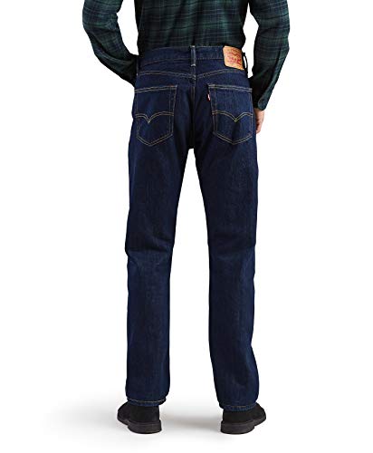 Levi's Men's 505 Regular Fit Jeans (Also Available in Big & Tall), Rinse-Dark Wash, 30W x 34L