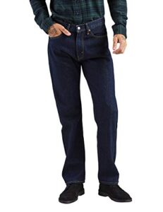 levi's men's 505 regular fit jeans (also available in big & tall), rinse-dark wash, 30w x 34l