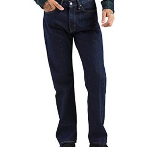 Levi's Men's 505 Regular Fit Jeans (Also Available in Big & Tall), Rinse-Dark Wash, 30W x 34L