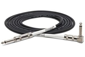 hosa gtr-205r straight to right angle guitar cable, 5 feet black