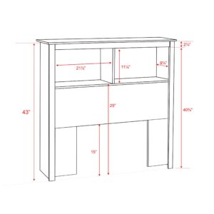 Prepac Monterey White Twin Storage Headboard