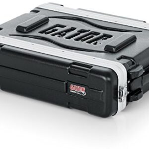 Gator Lightweight Molded 2U Rack Case with Heavy Duty Latches; Shallow 14.25' depth (GR-2S)