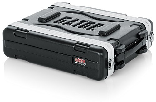 Gator Lightweight Molded 2U Rack Case with Heavy Duty Latches; Shallow 14.25' depth (GR-2S)