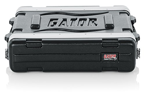 Gator Lightweight Molded 2U Rack Case with Heavy Duty Latches; Shallow 14.25' depth (GR-2S)