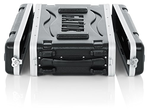 Gator Lightweight Molded 2U Rack Case with Heavy Duty Latches; Shallow 14.25' depth (GR-2S)