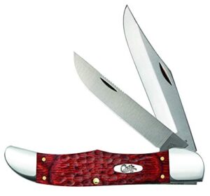 case wr xx pocket knife brown rosewood folding hunter item #189 - (6265sab ss) - length closed: 5 1/4 inches