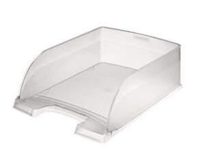 leitz a4 letter tray, jumbo, clear, plus range, 52330003