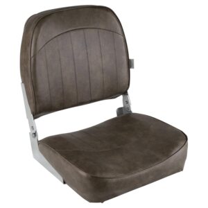 wise 8wd734pls-716 standard low back boat seat, brown