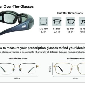 Global Vision Outfitter Foam Padded Fits Over Most Glasses Clear Lenses