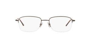 polo ralph lauren men's ph1001 square prescription eyewear frames, shiny brown/demo lens, 53 mm