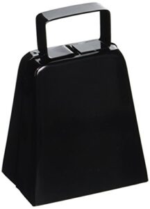 beistle black cowbell noisemaker, 4"