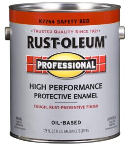 rust-oleum k7764-402 professional 400 voc gallon safety red enamel paint, 1 gallon (pack of 1), 128 fl oz