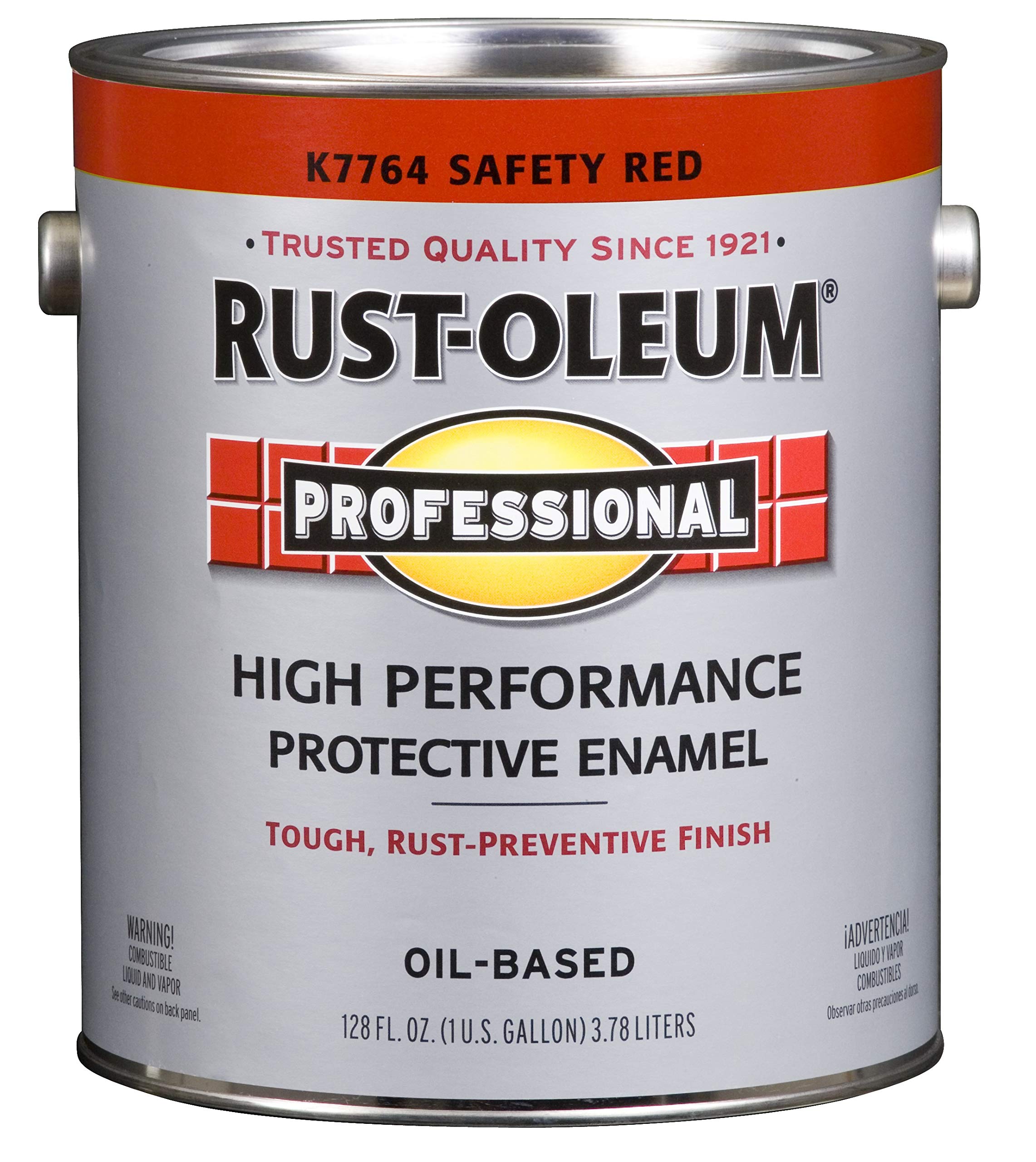 RUST-OLEUM K7764-402 Professional 400 Voc Gallon Safety Red Enamel Paint, 1 Gallon (Pack of 1), 128 Fl Oz