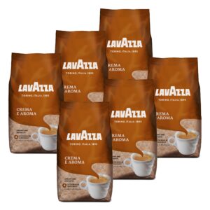 lavazza crema e aroma coffee beans, pack of 6, 6 x 1000g