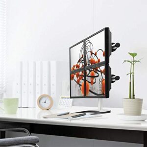 Atdec Quad/Triple/Dual/Single Monitor Desk Mount - Freestanding Base - Loads up to 17.6lb Flat or 13.5lb Curved - VESA 75x75, 100x100 - Quick Display Release, tilt, pan, Landscape/Portrait