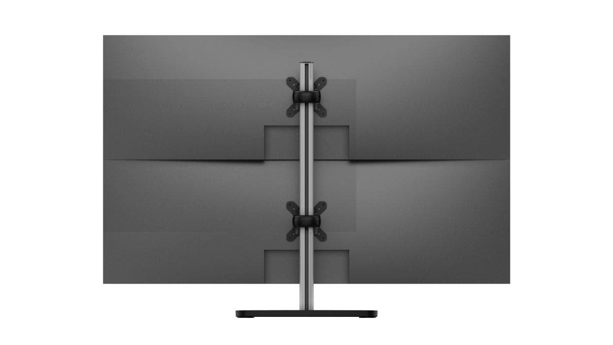 Atdec Quad/Triple/Dual/Single Monitor Desk Mount - Freestanding Base - Loads up to 17.6lb Flat or 13.5lb Curved - VESA 75x75, 100x100 - Quick Display Release, tilt, pan, Landscape/Portrait