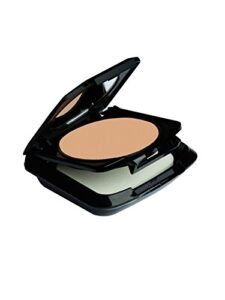 palladio dual wet and dry foundation with sponge and mirror, squalane infused, apply wet for maximum coverage or dry for light finishing and touchup, minimizes fine line, all day wear, cypress beige