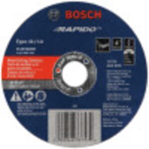 bosch tcw1s400 4 in. .040 in. 5/8 in. arbor type 1a (iso 41) 60 grit rapido fast metal/stainless cutting abrasive wheel