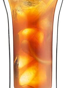 Bodum ASSAM Coffee Mug, Double-Wall Insulate Glass Mug, Clear, 8 Ounces Each (Set of 2)