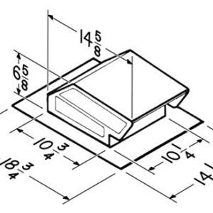 Broan-NuTone 634 Broan Steel 3-1/4x 10" Roof Cap for 3-1/4 x 10 8-Inch Round Duct, 1