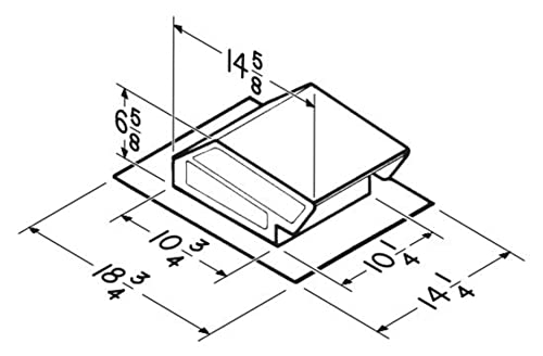 Broan-NuTone 634 Broan Steel 3-1/4x 10" Roof Cap for 3-1/4 x 10 8-Inch Round Duct, 1