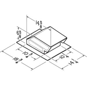 Broan-NuTone 634 Broan Steel 3-1/4x 10" Roof Cap for 3-1/4 x 10 8-Inch Round Duct, 1